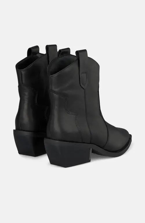 ALMA EN PENA Cowboy Flat Bootie - Black
