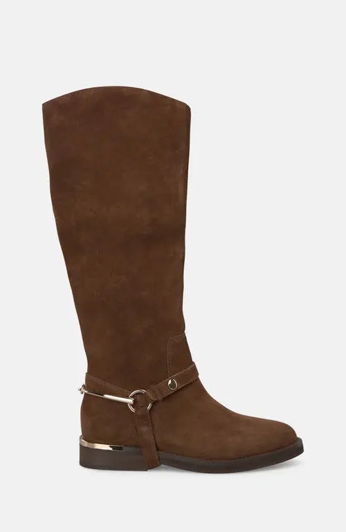 ALMA EN PENA Flat Boot With Metallic Details - Camel