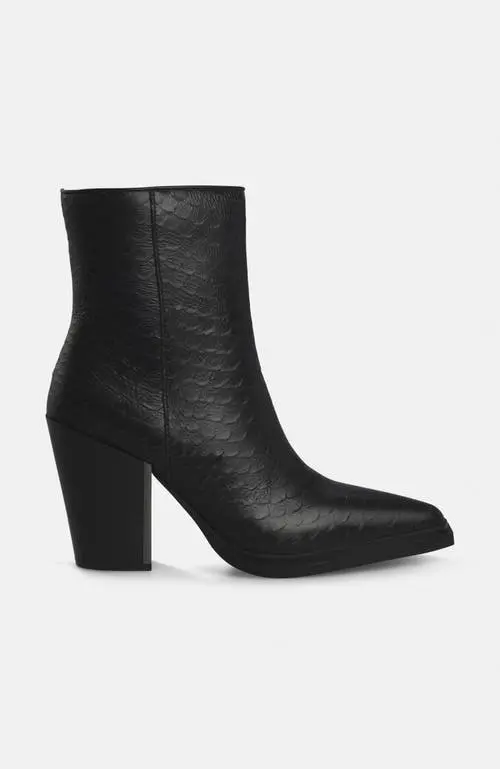 ALMA EN PENA High Ankle Boots Wide Heel - Black