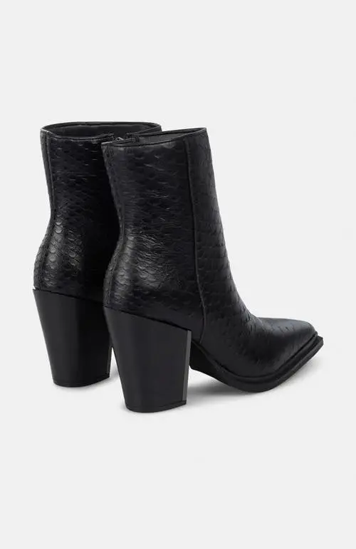 ALMA EN PENA High Ankle Boots Wide Heel - Coffee