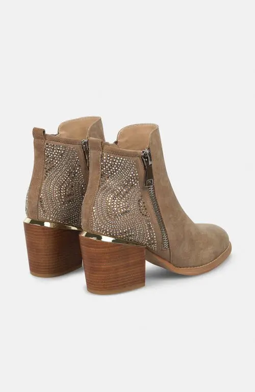 ALMA EN PENA Detail Bootie - Vison