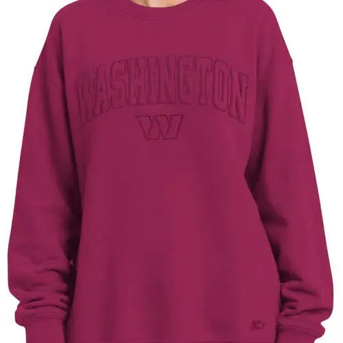STARTER Washington Commanders Athleisure Oversized Fleece Sweatshirt