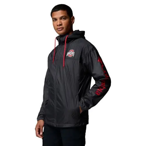 Columbia Ohio State Buckeyes Flash Challenger Ii Full-zip Hooded Windbreaker