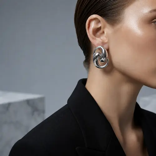 ALAIS BRANCHE Quinn Swirl Earrings - Silver