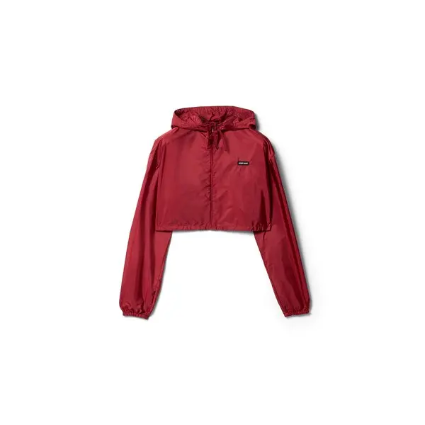 Miu Miu Technical Fabric Windbreaker - Ruby Red