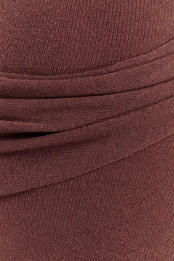 Meshki Alexius One Shoulder Knit Maxi Dress