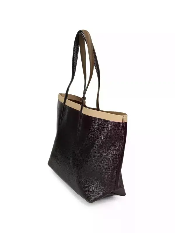 Lacoste Grainy-effect Contrast-trim Tote Bag