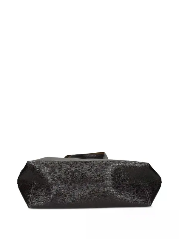 Lacoste Grainy-effect Contrast-trim Tote Bag - Brown