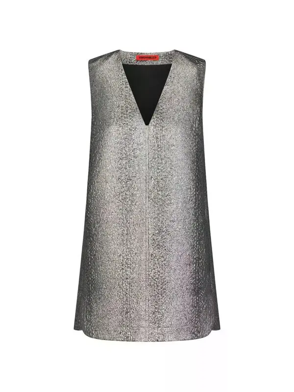 SIMONMILLER Fountain Metallic Mini Dress - Silver