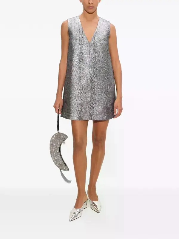 SIMONMILLER Fountain Metallic Mini Dress - Silver