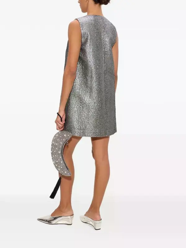 SIMONMILLER Fountain Metallic Mini Dress - Silver