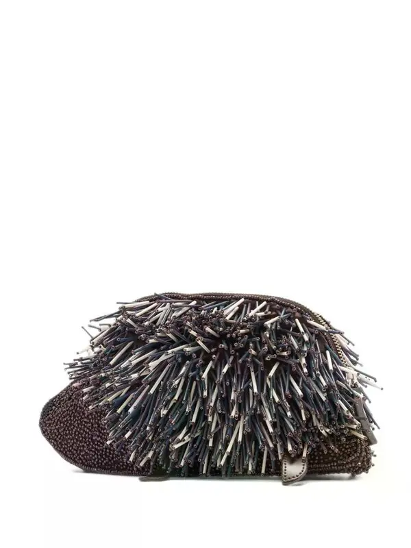 Staud Porcupine Beaded Clutch Bag
