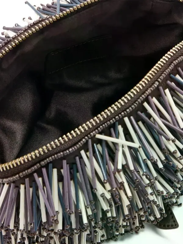 Staud Porcupine Beaded Clutch Bag - Black
