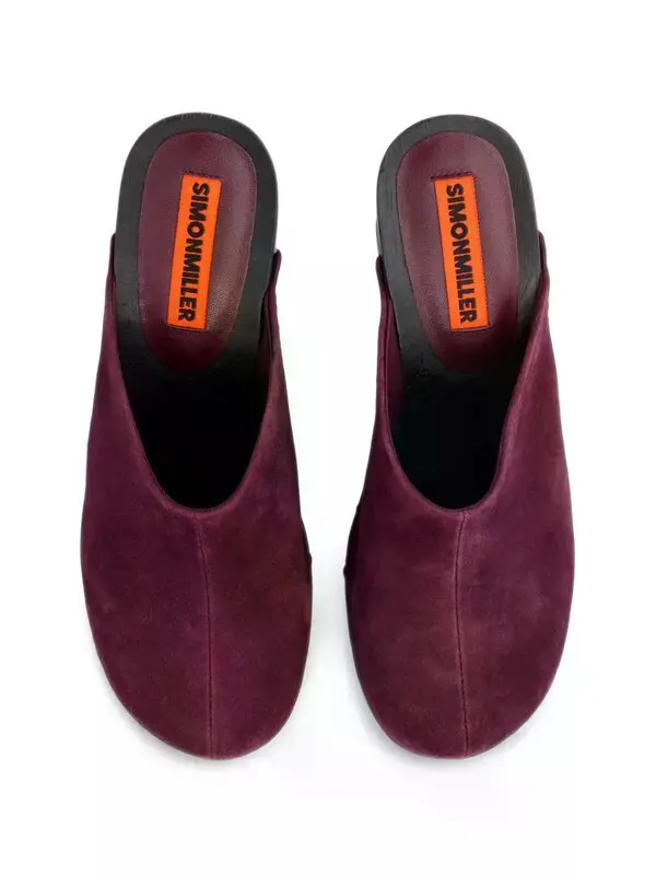 SIMONMILLER Sol Stud-embellished Platform Clogs - Red