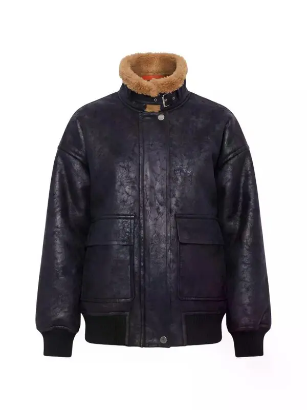SIMONMILLER Halle Faux-shearling Bomber Jacket