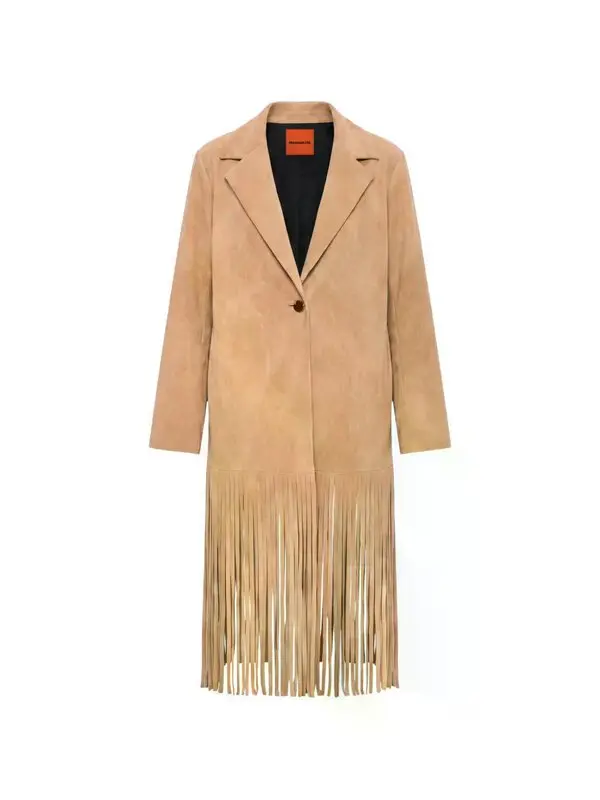 SIMONMILLER Vero Fringe Coat - Neutrals