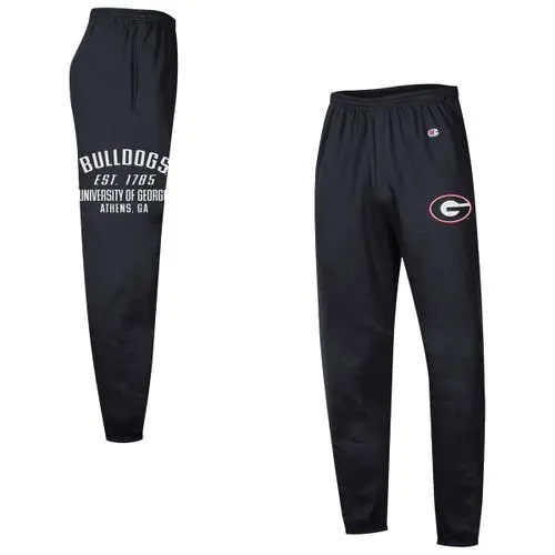 Champion Georgia Bulldogs Powerblend Banded Fleece Sweatpants - Black