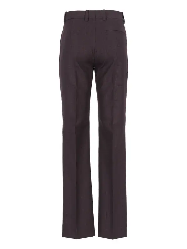 Burberry Checked Wool Tailored Trousers
