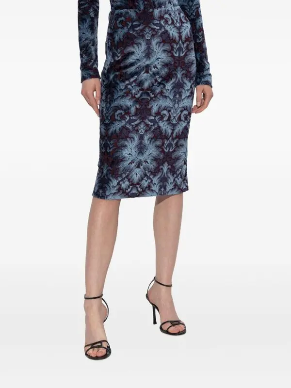 Etro Midi Skirt With Paisley Flower Print