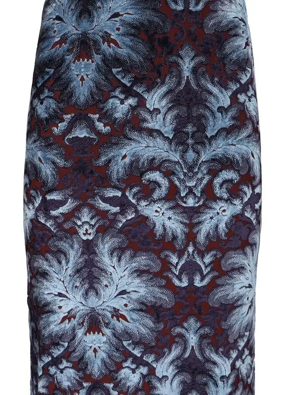Etro Midi Skirt With Paisley Flower Print - Multicolor