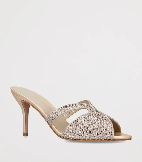GINA Crystal-embellished Ilona Mules 85
