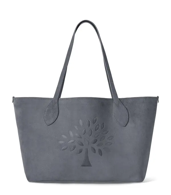 Mulberry Suede Tree Tote Bag