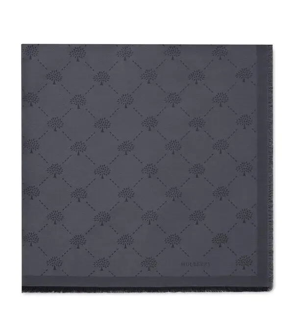 Mulberry Cotton Diamond Tree Square Scarf