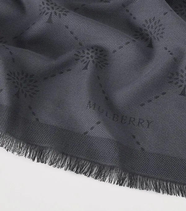 Mulberry Cotton Diamond Tree Square Scarf