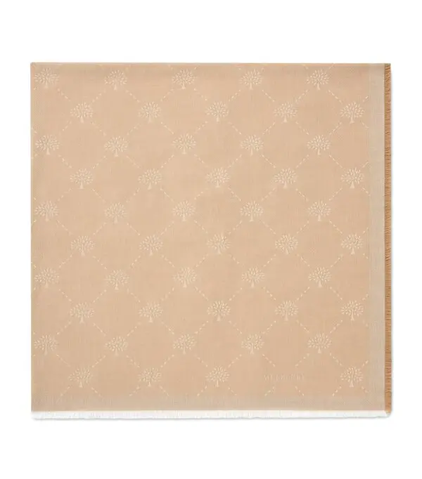 Mulberry Cotton Diamond Tree Square Scarf