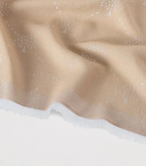 Mulberry Cotton Diamond Tree Square Scarf