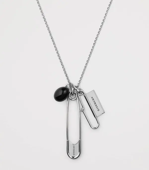 Givenchy Safety Pin Charm Necklace