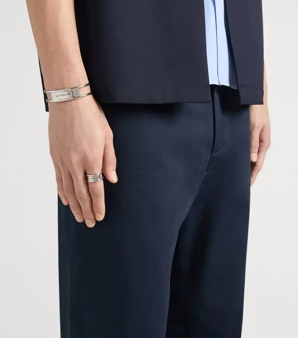 Givenchy Safety Pin Logo Ring