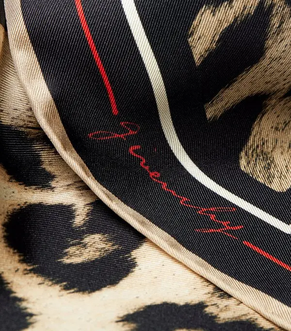 Givenchy Silk Leopard Print Scarf