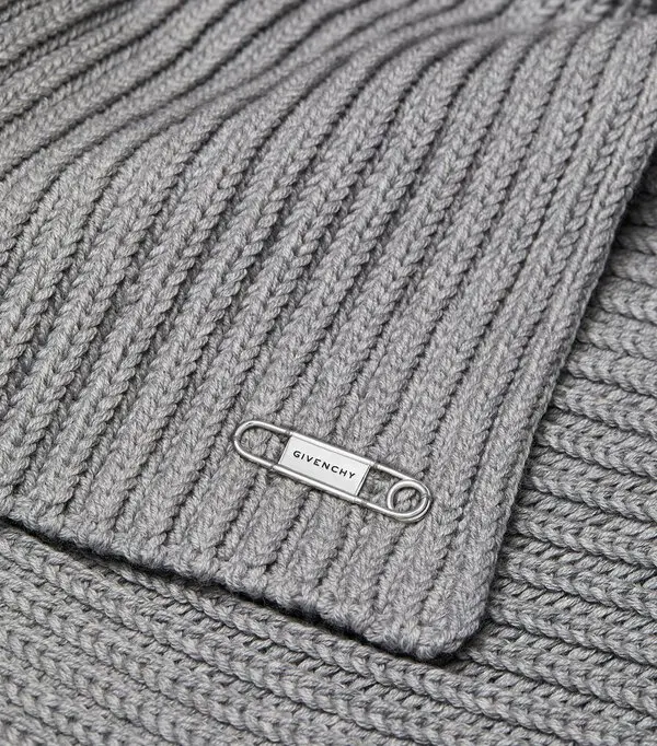 Givenchy Wool Safety Pin Scarf