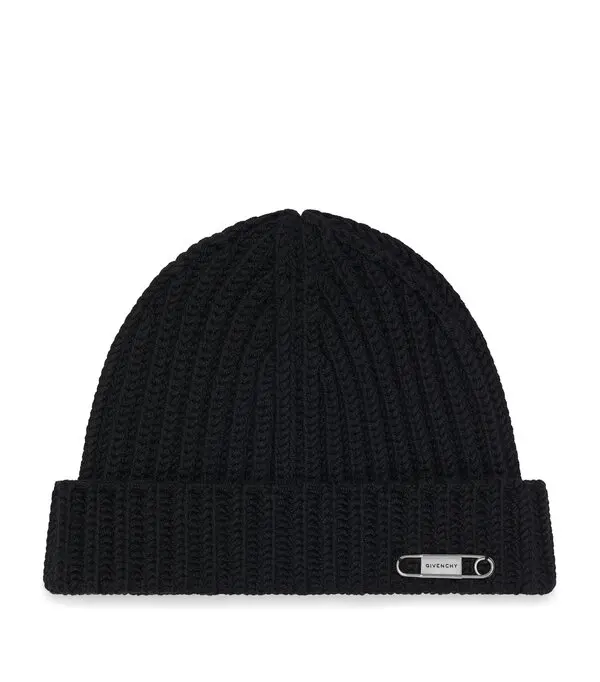Givenchy Wool Safety Pin Beanie - Black