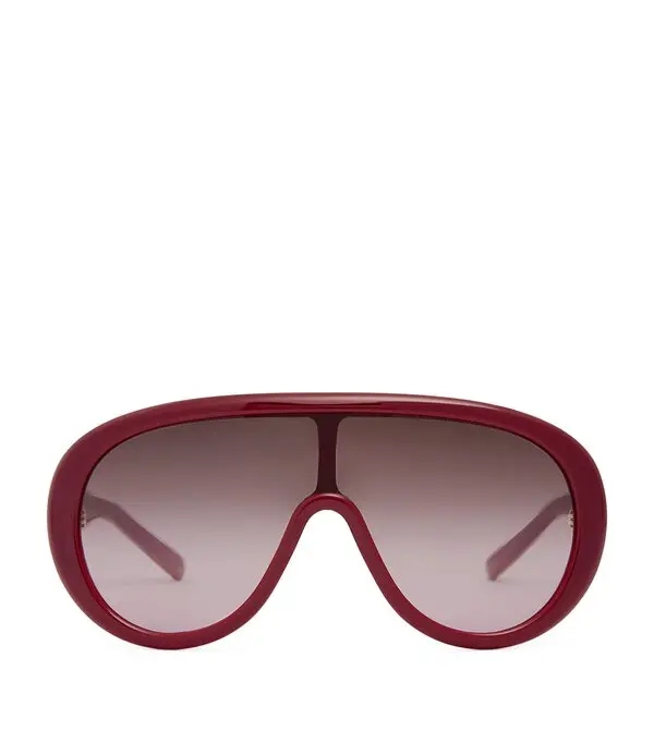 Givenchy Acetate Curve Sunglasses - Burgundy