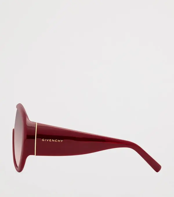 Givenchy Acetate Curve Sunglasses - Burgundy