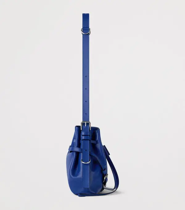 Givenchy Small Leather Voyou Bucket Bag - Blue