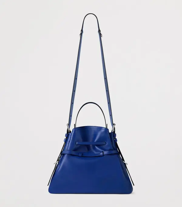 Givenchy Small Leather Voyou Bucket Bag - Blue