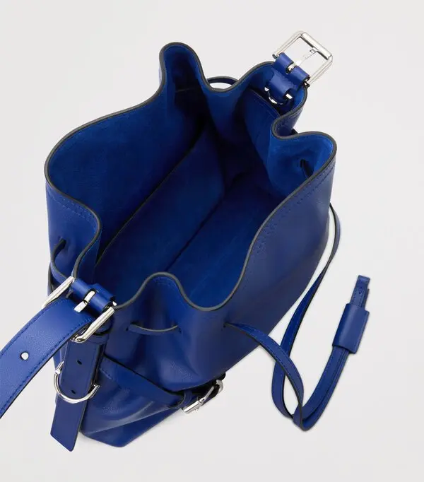 Givenchy Small Leather Voyou Bucket Bag - Blue
