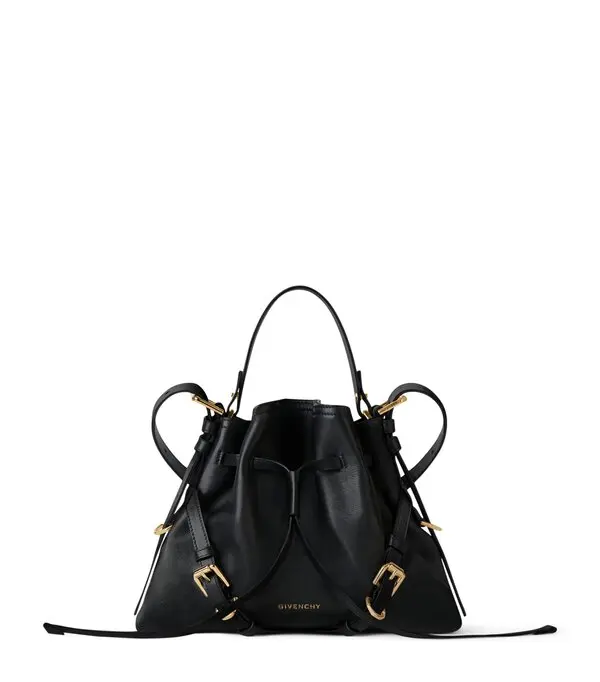 Givenchy Small Leather Voyou Bucket Bag - Black