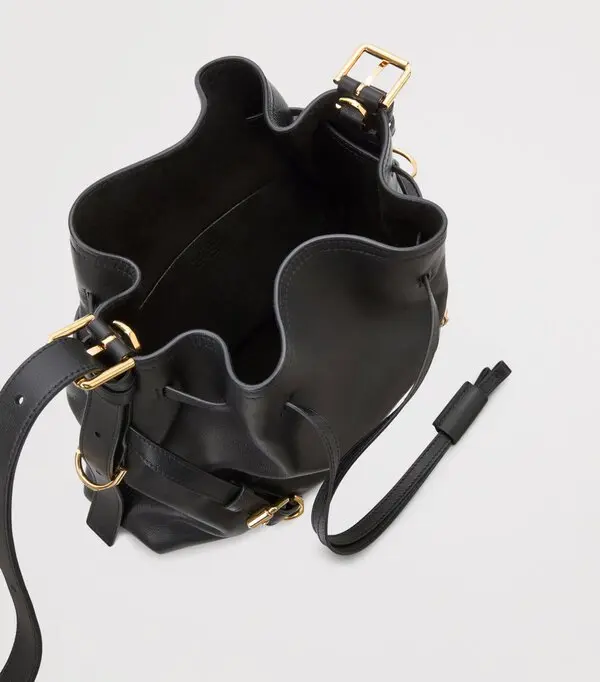 Givenchy Small Leather Voyou Bucket Bag - Black