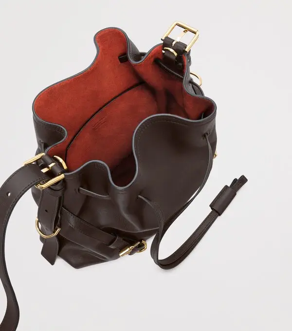 Givenchy Small Leather Voyou Bucket Bag - Brown