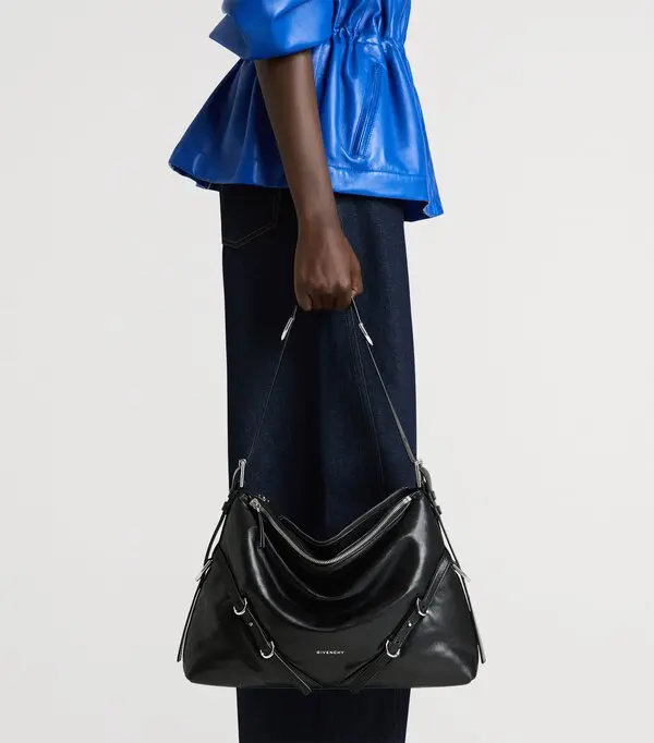 Givenchy Medium Leather Voyou Bomber Top-handle Bag