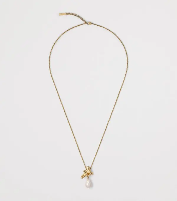 Givenchy Chain Link Pearl Necklace