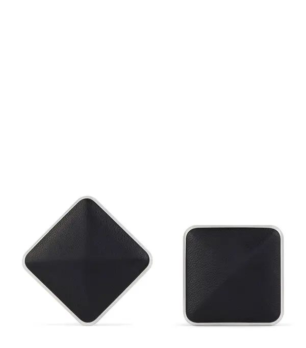 Givenchy Leather Asymmetric Earrings - Black