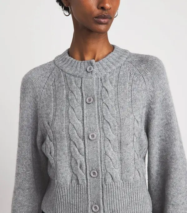 TOCCIN Wool-cashmere Cable-knit Rita Cardigan