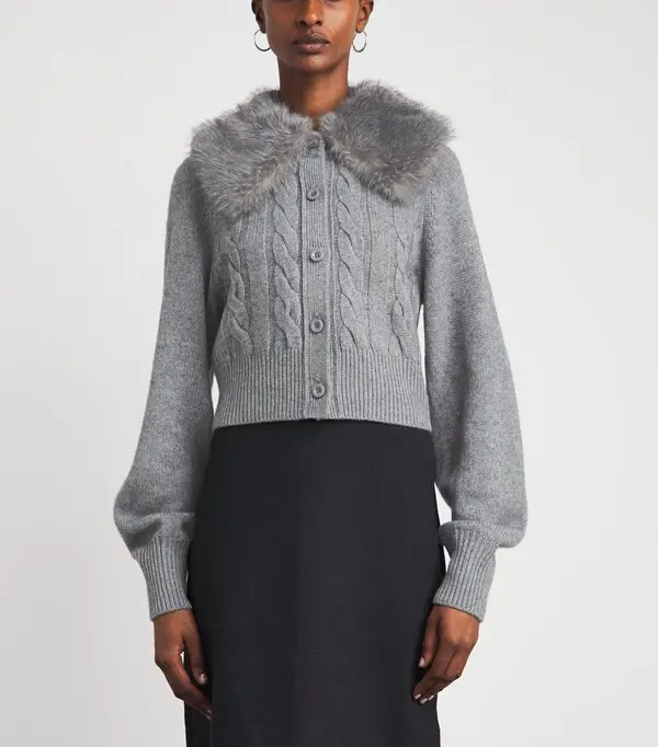 TOCCIN Wool-cashmere Cable-knit Rita Cardigan