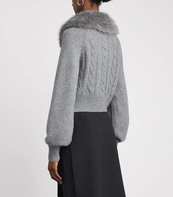 TOCCIN Wool-cashmere Cable-knit Rita Cardigan
