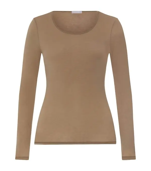Hanro Ultralight Long-sleeve T-shirt - Brown